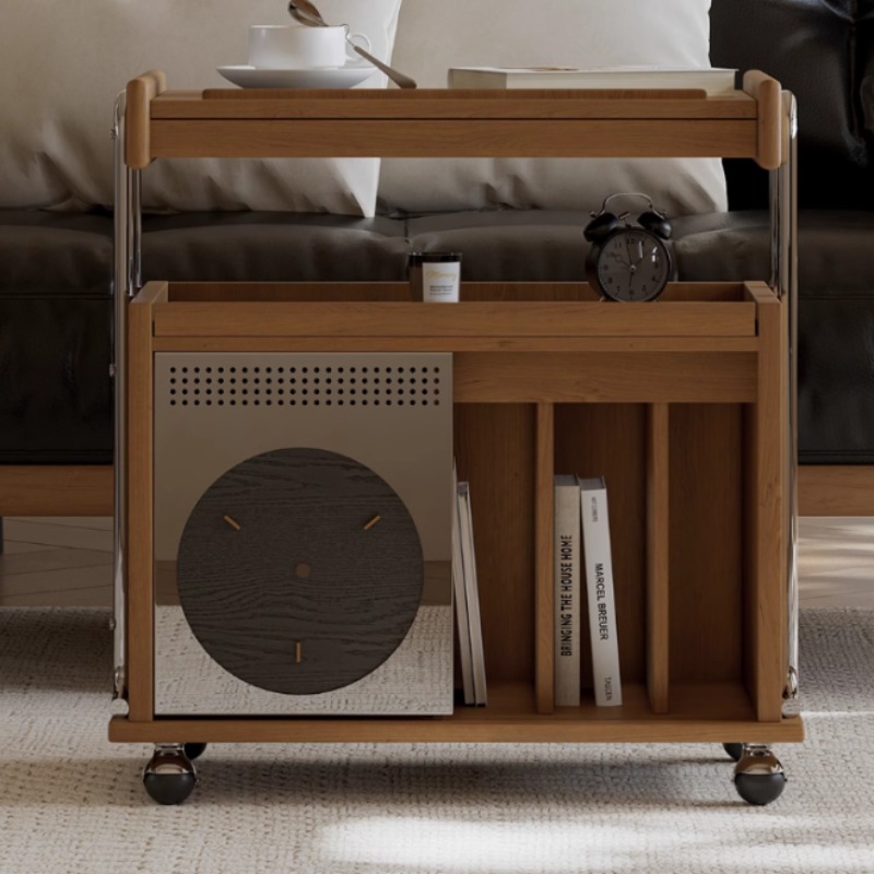 Retro radio look bar car side table movable comfortable